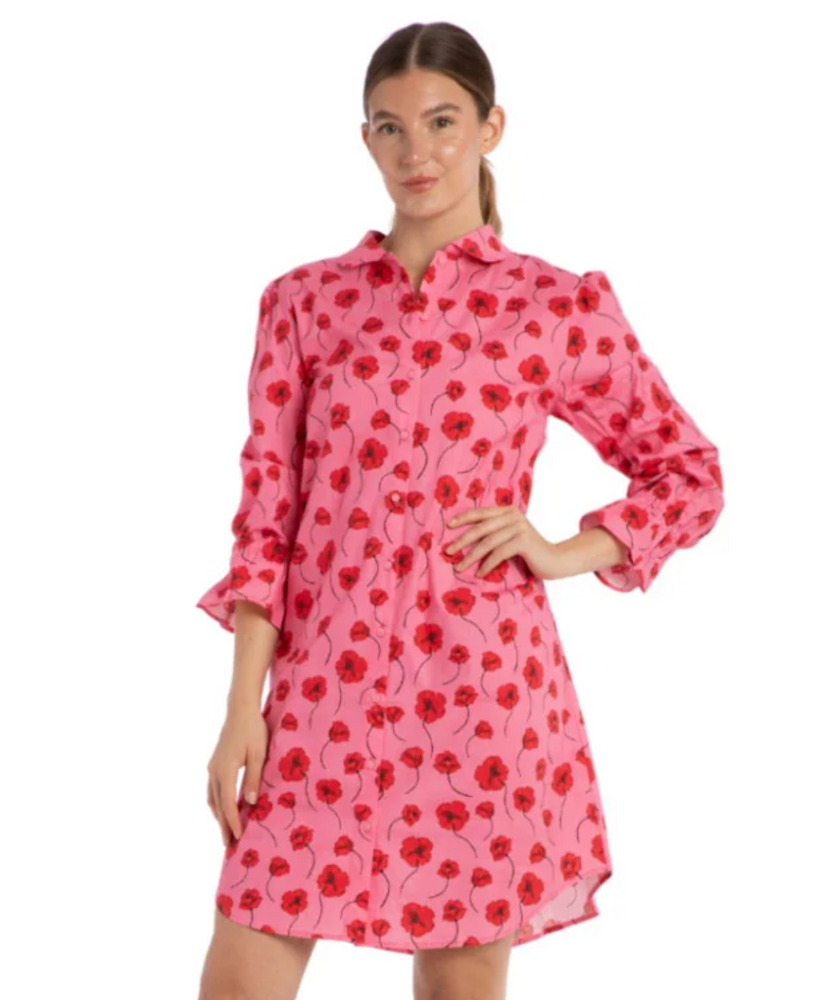 Gretchen Dress Pink Poppy – Burlap Ranch Mercantile
