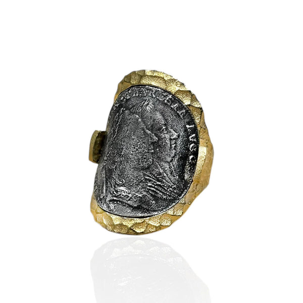 Gold Maria Theresa Curved Coin Ring – Burlap Ranch Mercantile