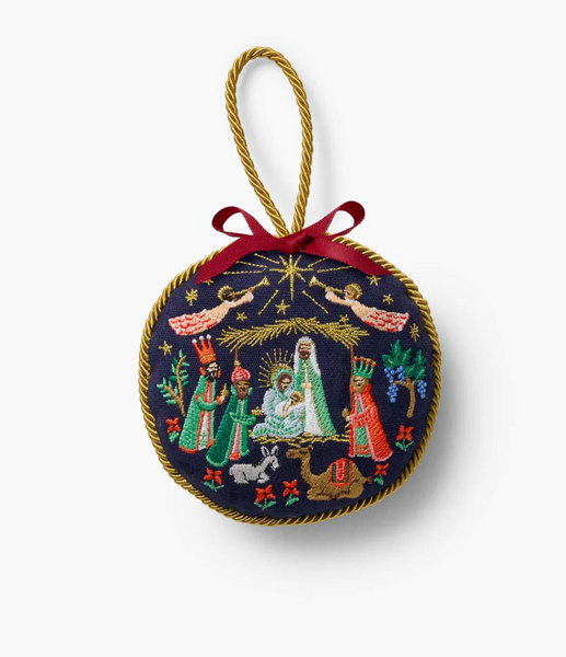 Nativity Embroidered Ornament – Burlap Ranch Mercantile